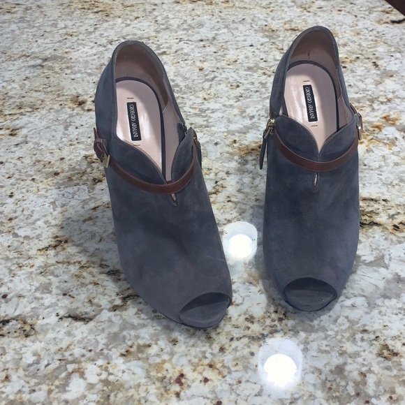 Giorgio Armani | Shoes | Giorgio Armani Gray Heels 4in | Poshmark